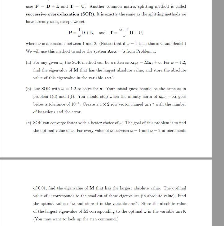 Solved (30 points) Problem 2: MATLAB Grader Any matrix A can | Chegg.com
