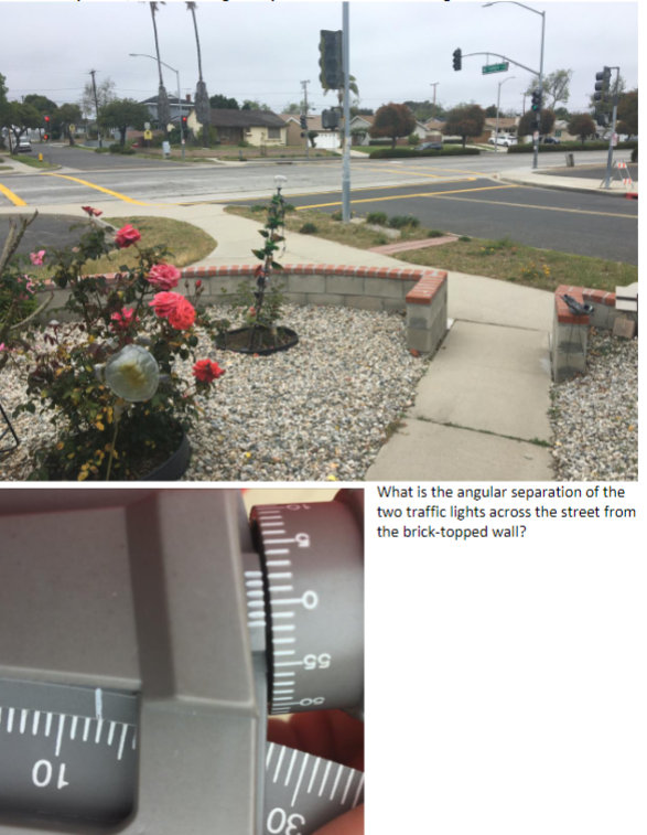 Given these pictures, what is the angular separation | Chegg.com