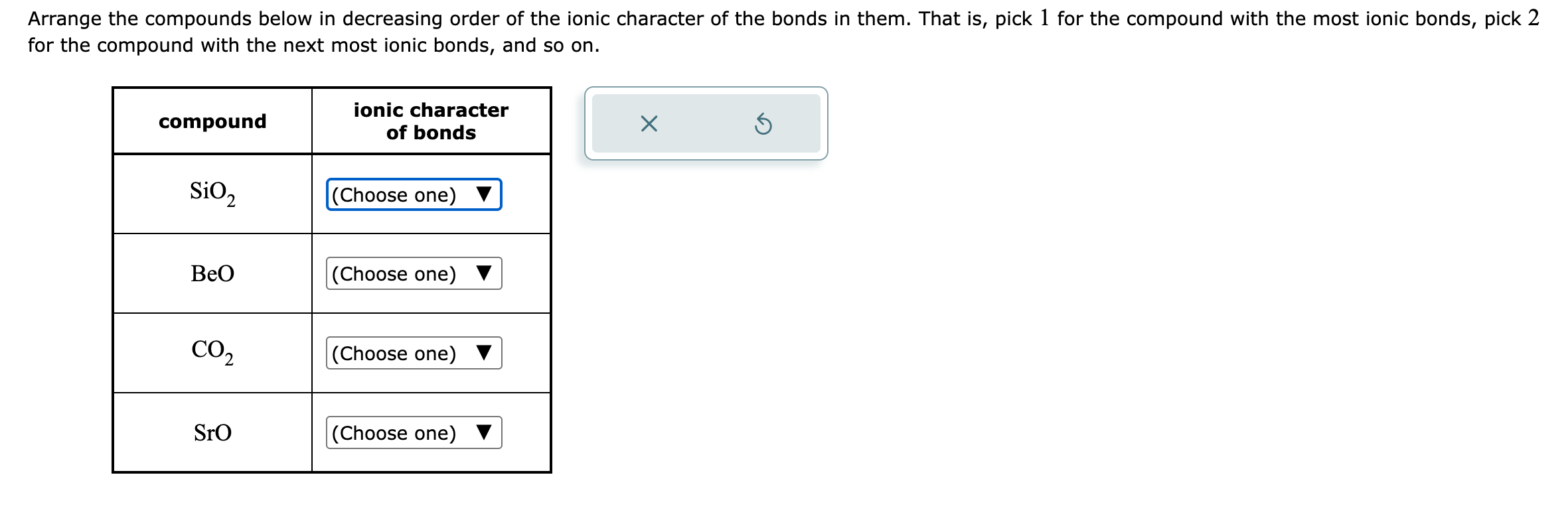 Solved Arrange the compounds below in decreasing order of | Chegg.com