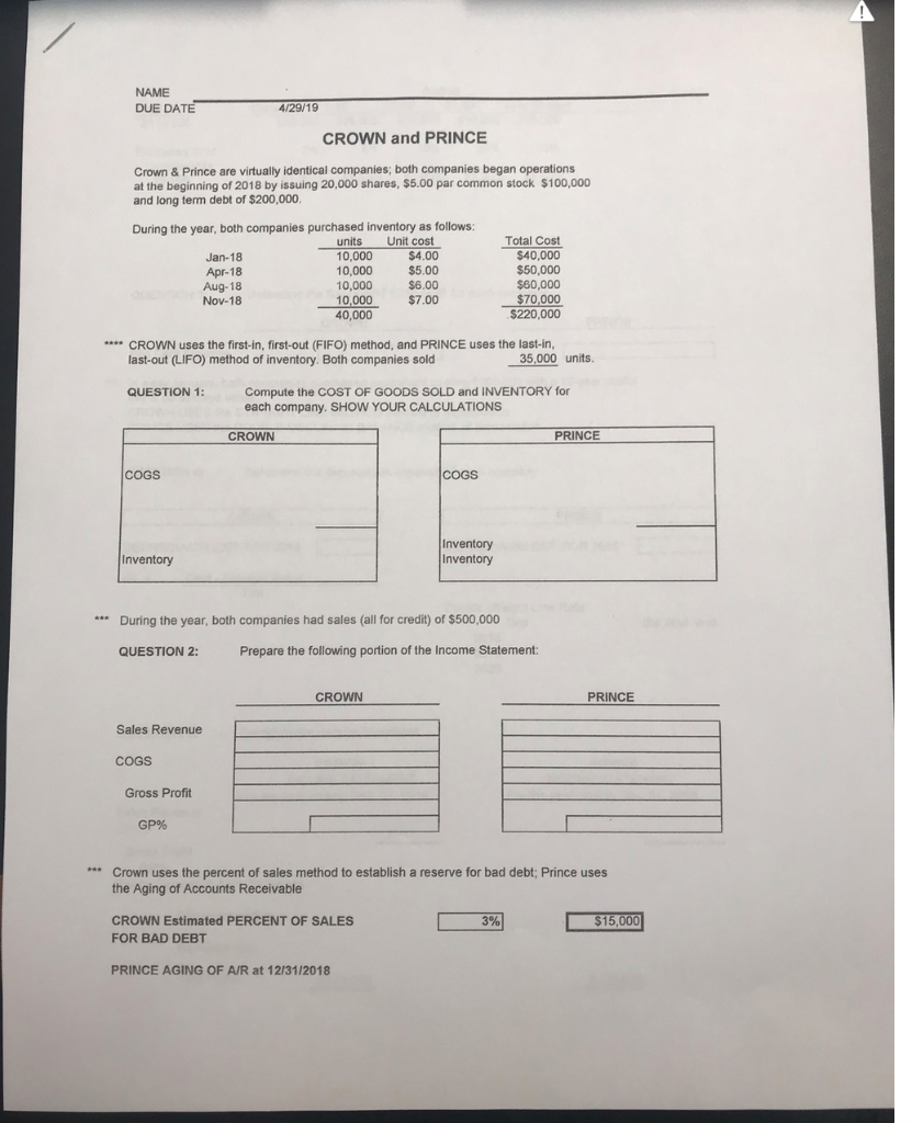 Solved Total SGA $175,000 Net INCOME before $175,000 Income | Chegg.com