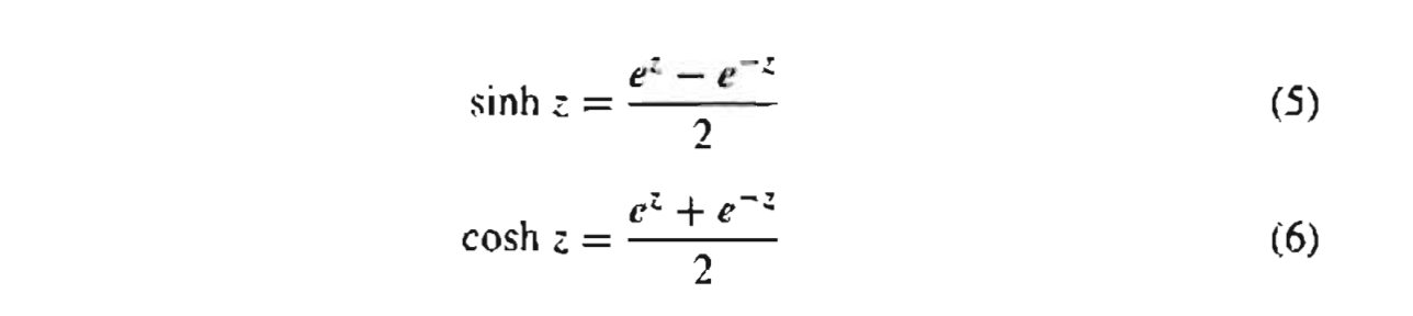 Solved sinhz=2ez−e−z coshz=2ez+e−z6. Use Equations 5 and 6 | Chegg.com