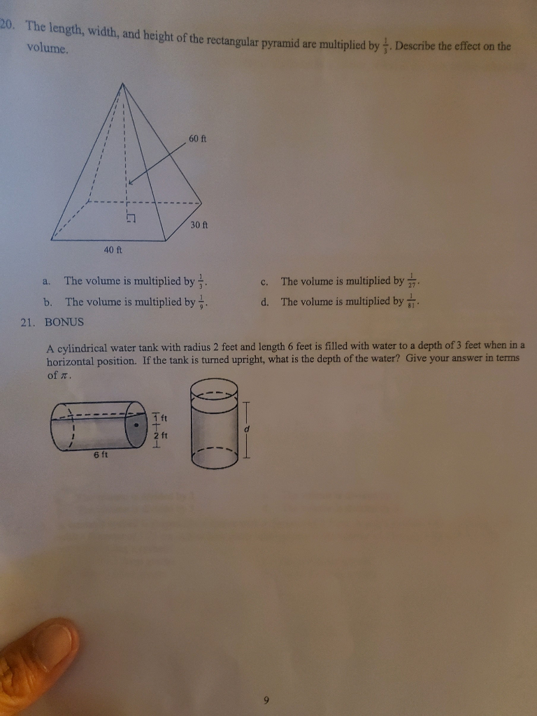 Width Length Height Depth