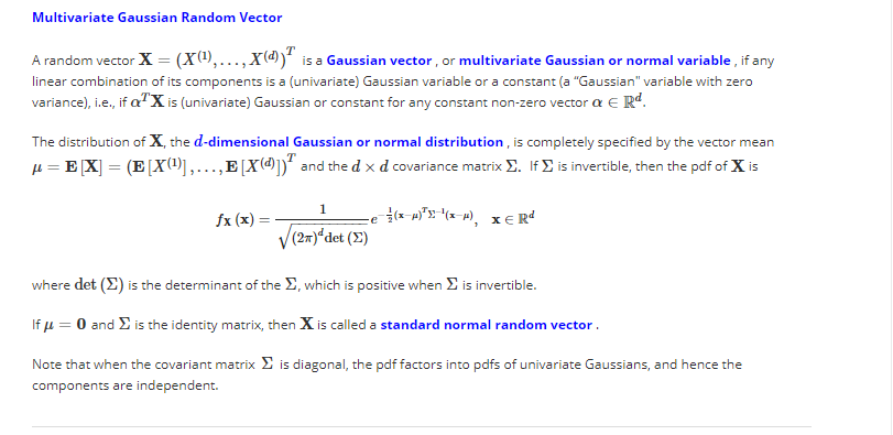 Multivariate Gaussian Random Vector A random vector X | Chegg.com