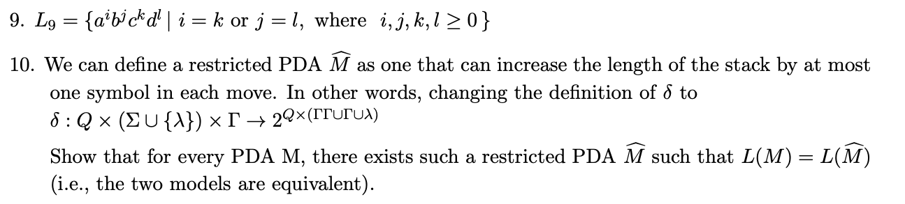Solved In part (a) specify the 7 components of the PDA (Q, | Chegg.com
