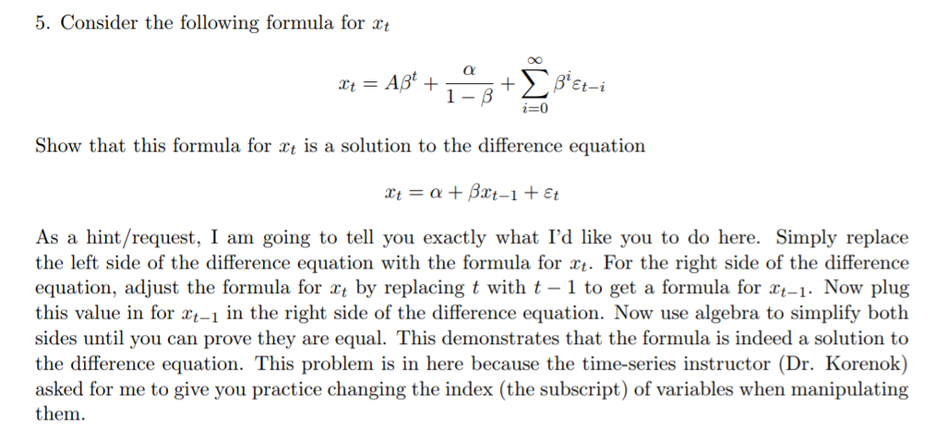 5. Consider the following formula for rt Show that | Chegg.com