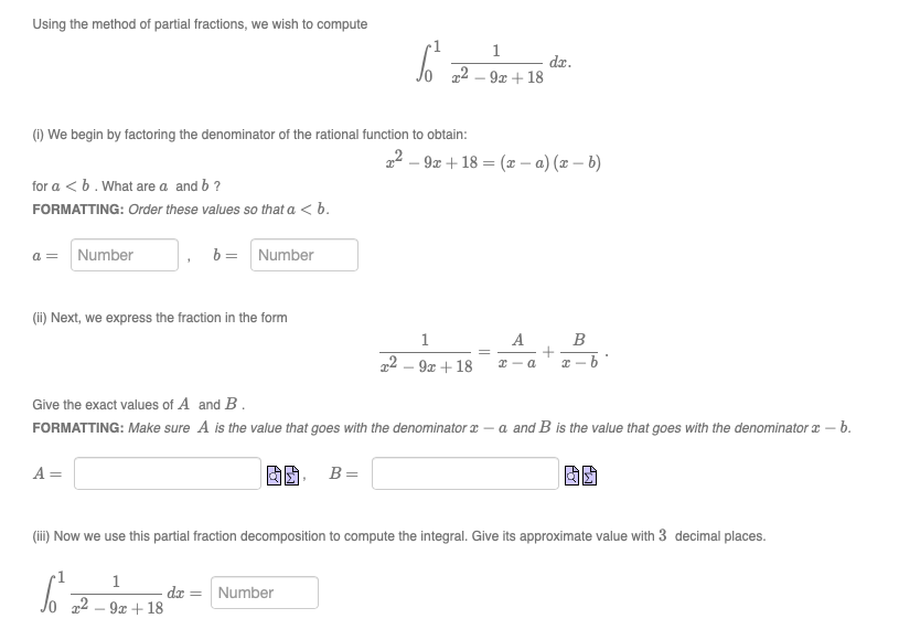 Solved Using the method of partial fractions, we wish to | Chegg.com