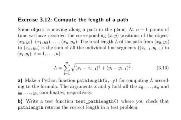 Solved Exercise 3.12: Compute the length of a path Some | Chegg.com