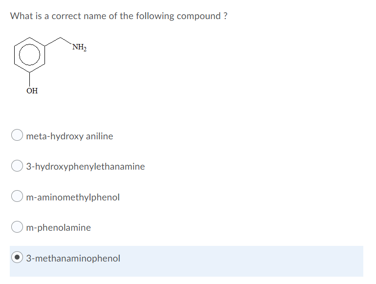 Solved What is a correct name of the following compound ? NH | Chegg.com