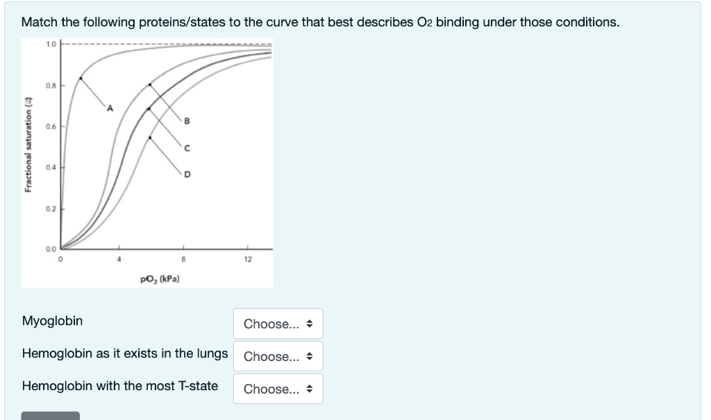 Solved Match the following proteins/states to the curve that | Chegg.com