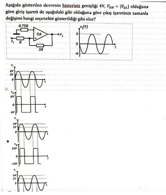 The hysteresis width shown below is 4V, Voh = |Vol| | Chegg.com