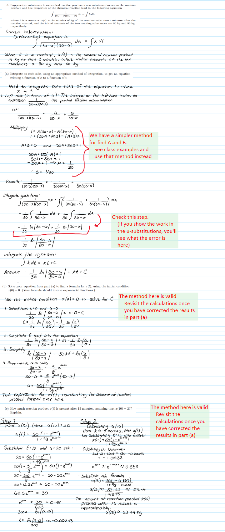 Solved Please apply the corrections to this problem. 6. | Chegg.com