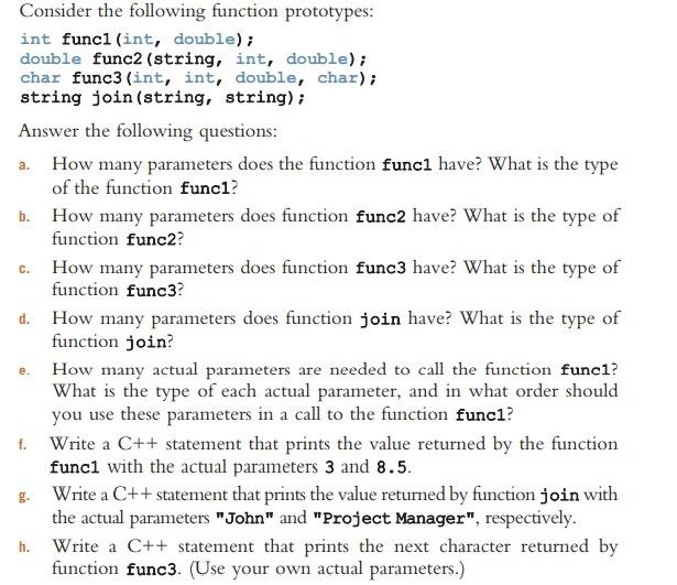 Solved a. b. Which of the following are correct function | Chegg.com