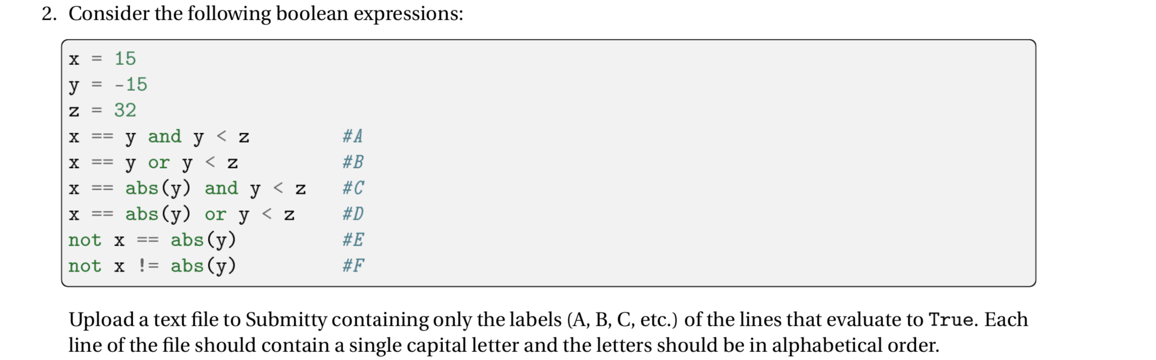 Solved Consider the following boolean | Chegg.com
