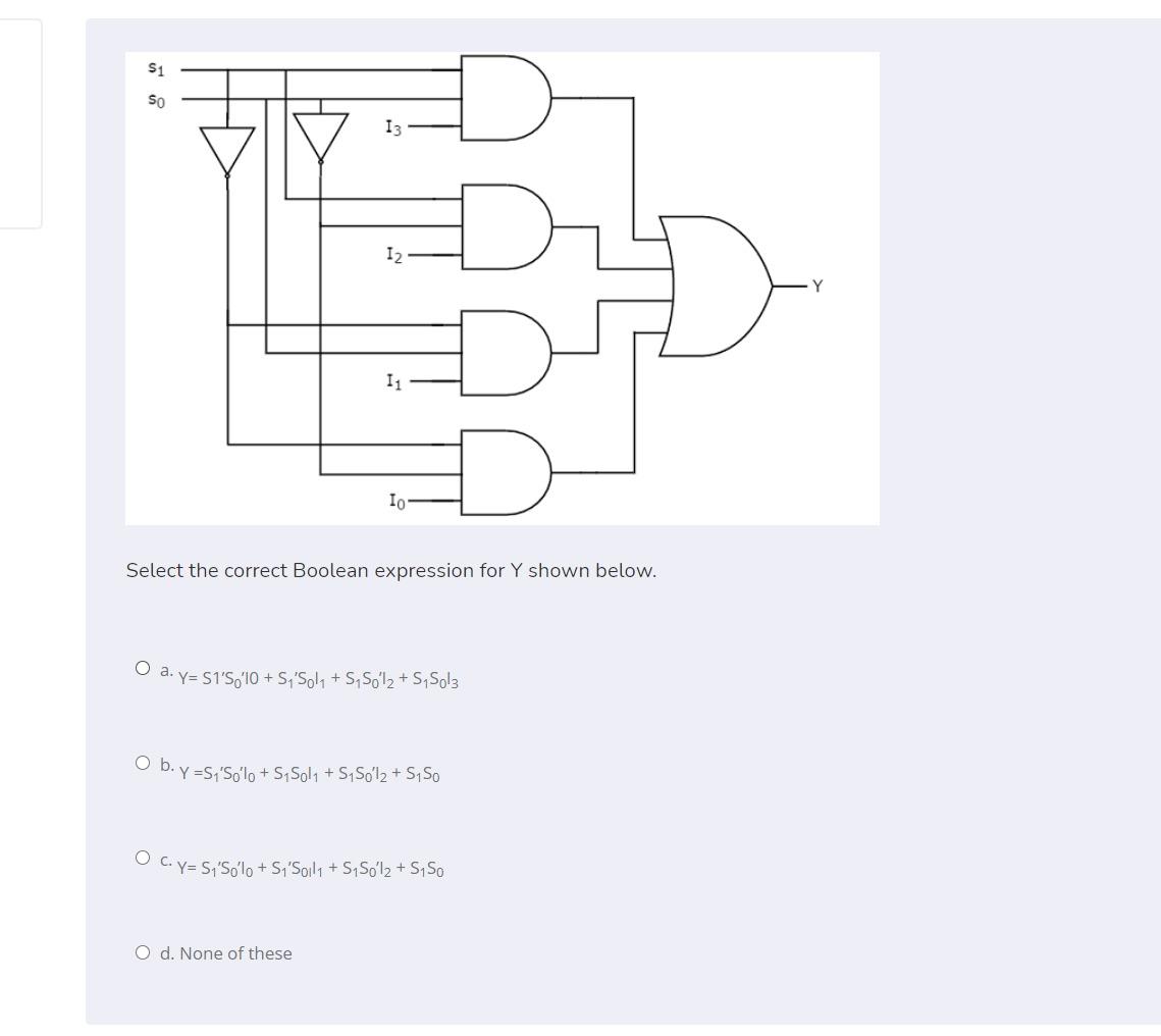 Solved 1 So 13 12 Y 11 10 Select The Correct Boolean 8761