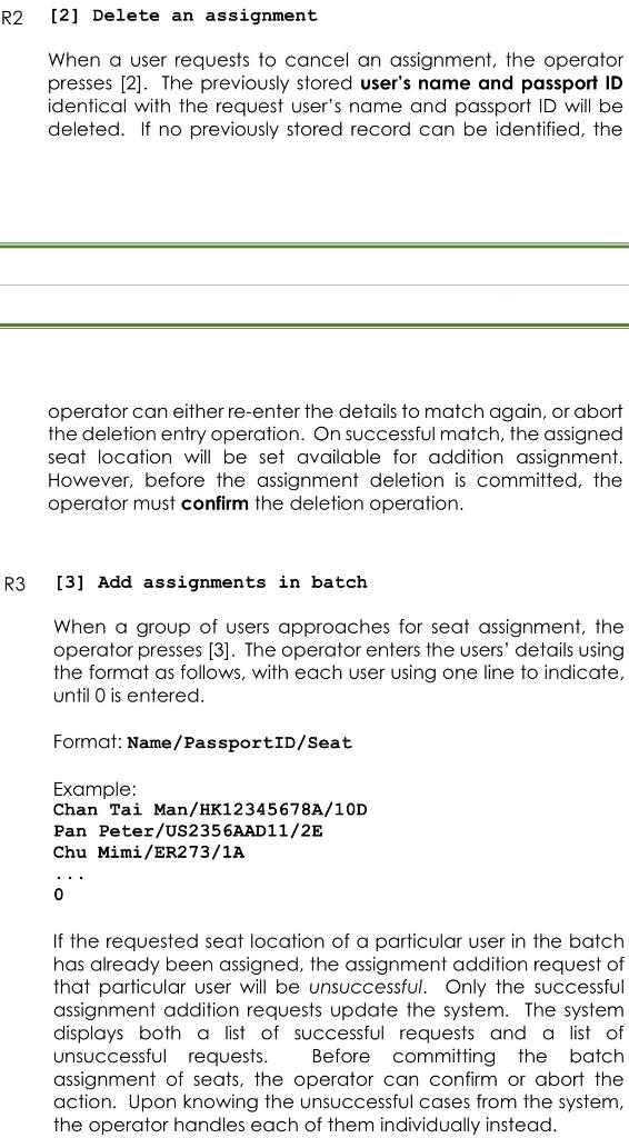 Solved You need to develop an Airplane Seating Assignment | Chegg.com