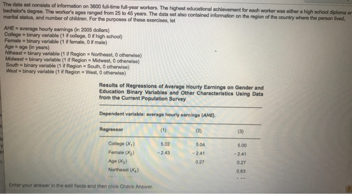 Solved The data set consists of information on 3600 | Chegg.com