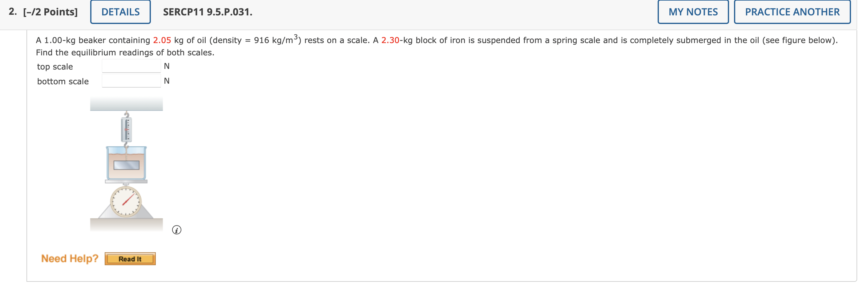 Solved Find the equilibrium readings of both scales. top | Chegg.com