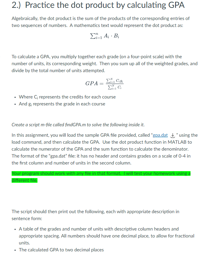 Solved MATLAB The script should then print out the | Chegg.com