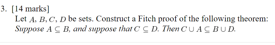 Solved 3. [14 marks] Let A, B, C, D be sets. Construct a | Chegg.com