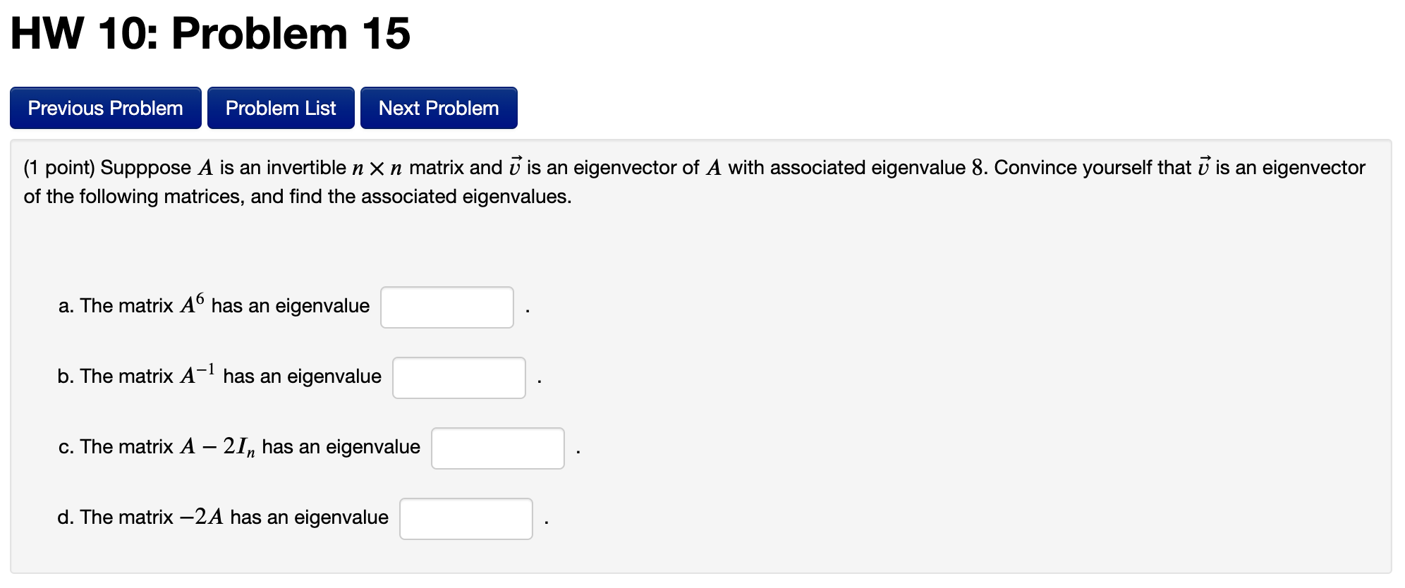 Solved HW 10: Problem 15 Previous Problem Problem List Next | Chegg.com