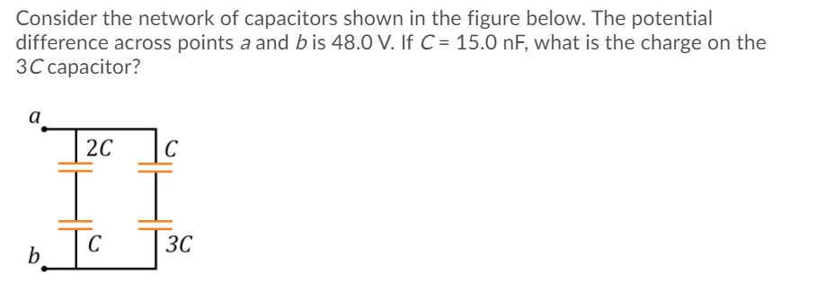 Solved Consider the network of capacitors shown in the | Chegg.com