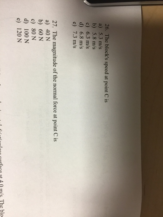 Solved (24-27) A small block of mass 2 kg is released from | Chegg.com