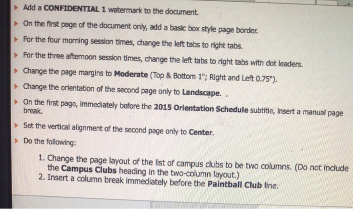Add a CONFIDENTIAL 1 watermark to the document. On | Chegg.com