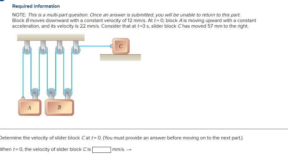 Solved Block B moves downward with a constant velocity of 12 | Chegg.com Solved Block B moves downward with a constant velocity of 12 | Chegg.com