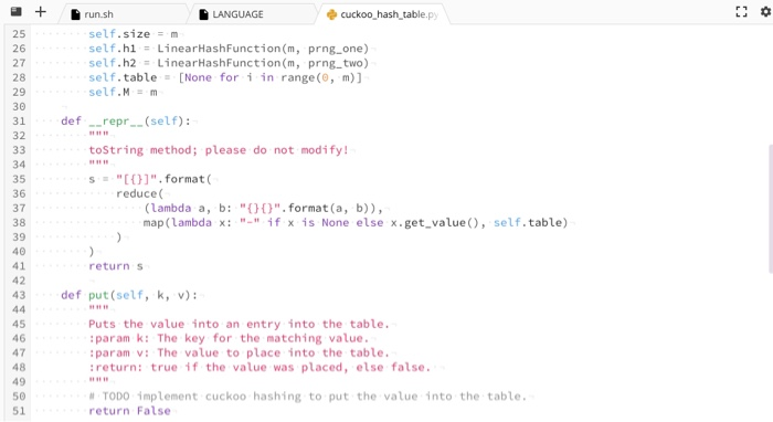 You are to implement a map using a variant of cuckoo | Chegg.com