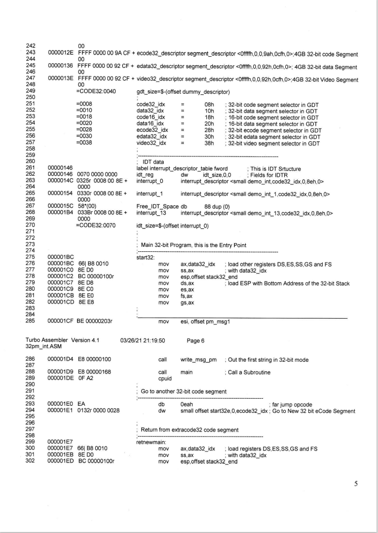 Solved In the interrupt service demo program in 32-bit | Chegg.com