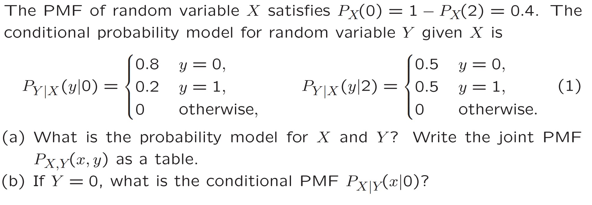 The PMF of random variable X satisfies | Chegg.com