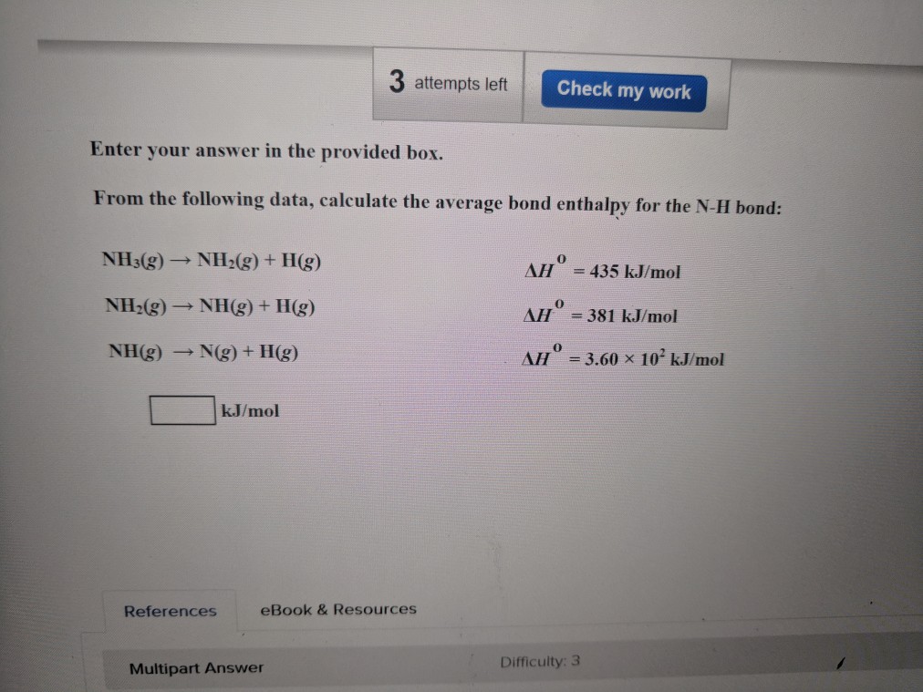 Solved 3 attempts left Check my work Enter your answer in | Chegg.com