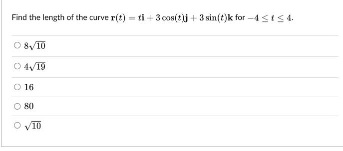 Solved Find the length of the curve r(t) = ti + 3 cos(t)j + | Chegg.com