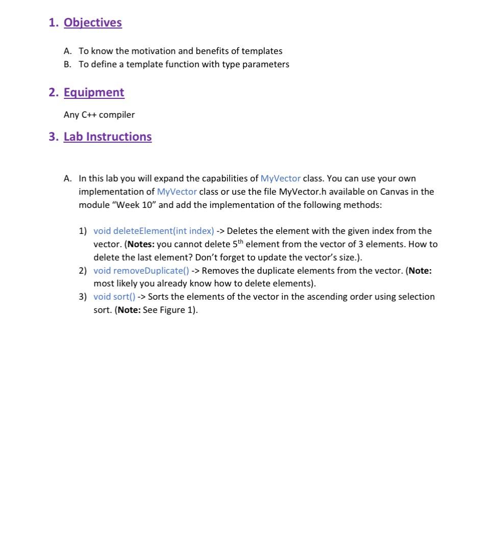 Solved 1. Objectives A. To know the motivation and benefits | Chegg.com