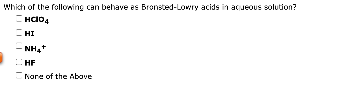 Solved Which of the following can behave as Bronsted-Lowry | Chegg.com