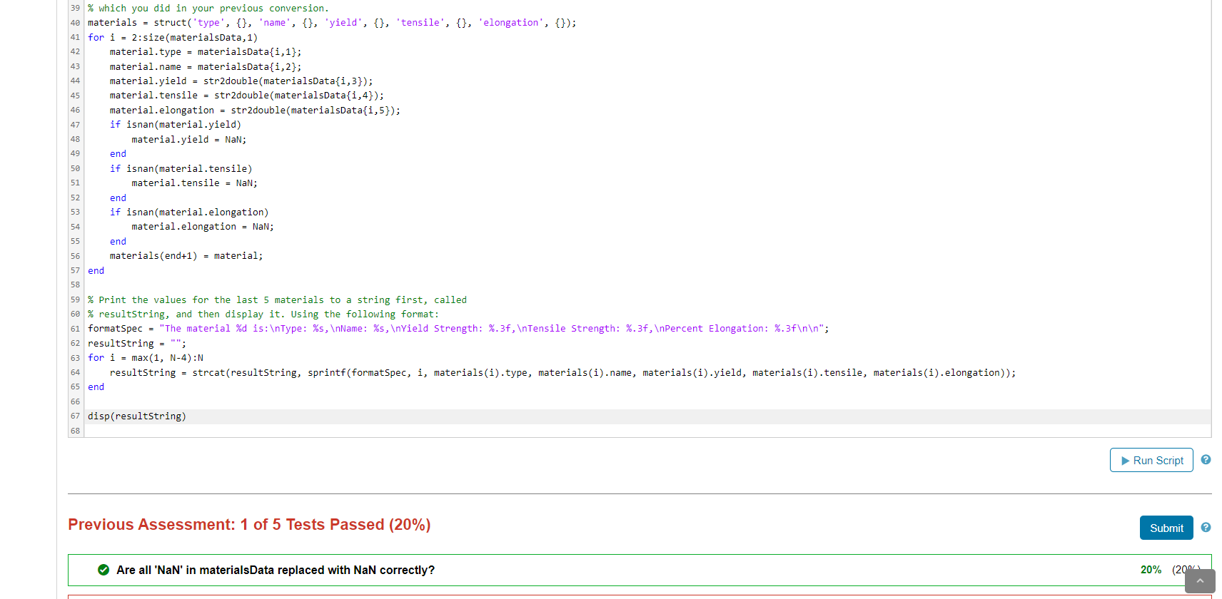 ENGR 1731 Computing for Engineers Spring 2023 > | Chegg.com