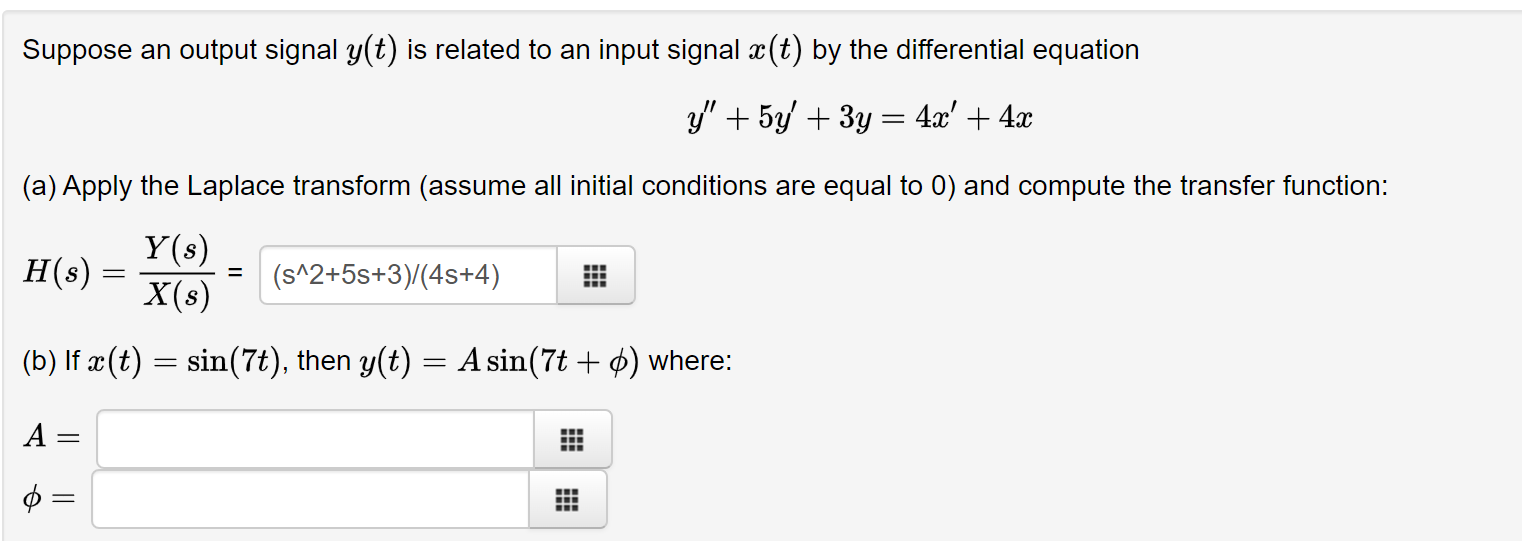 Solved Suppose an output signal y(t) is related to an input | Chegg.com