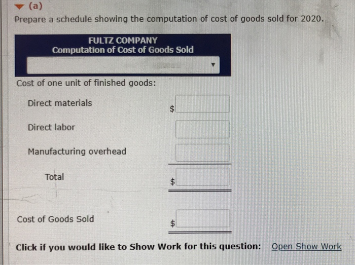 Solved Exercise 9-13 (Part Level Submission) (Video) Fultz | Chegg.com