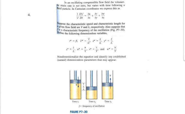 Solved In an oscillating compressible flow field the | Chegg.com