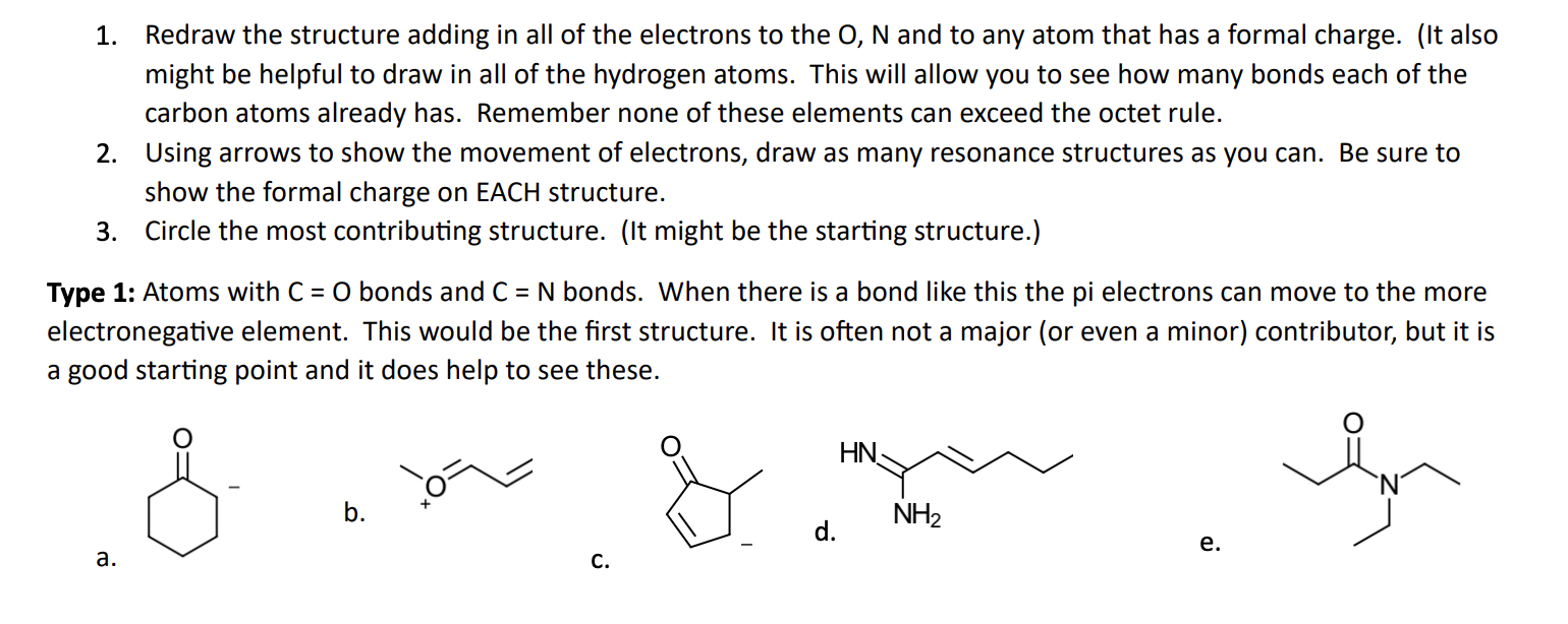 Solved 1. Redraw the structure adding in all of the | Chegg.com