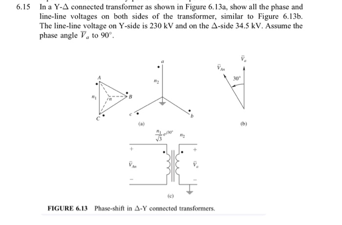 Solved In a Y-A connected transformer as shown in Figure | Chegg.com