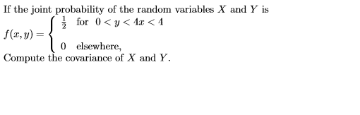 Solved If the joint probability of the random variables X | Chegg.com