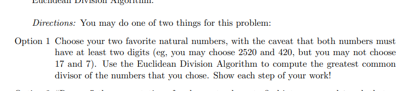 Solved Directions: You may do one of two things for this | Chegg.com