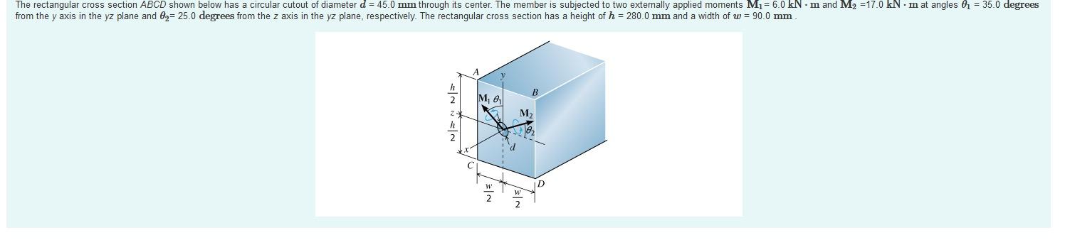 Solved The rectangular cross section ABCD shown below has a | Chegg.com