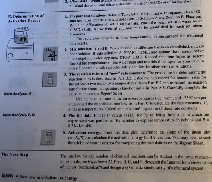 Experiment 24 Prelaboratory Assignment A Rate Law and | Chegg.com