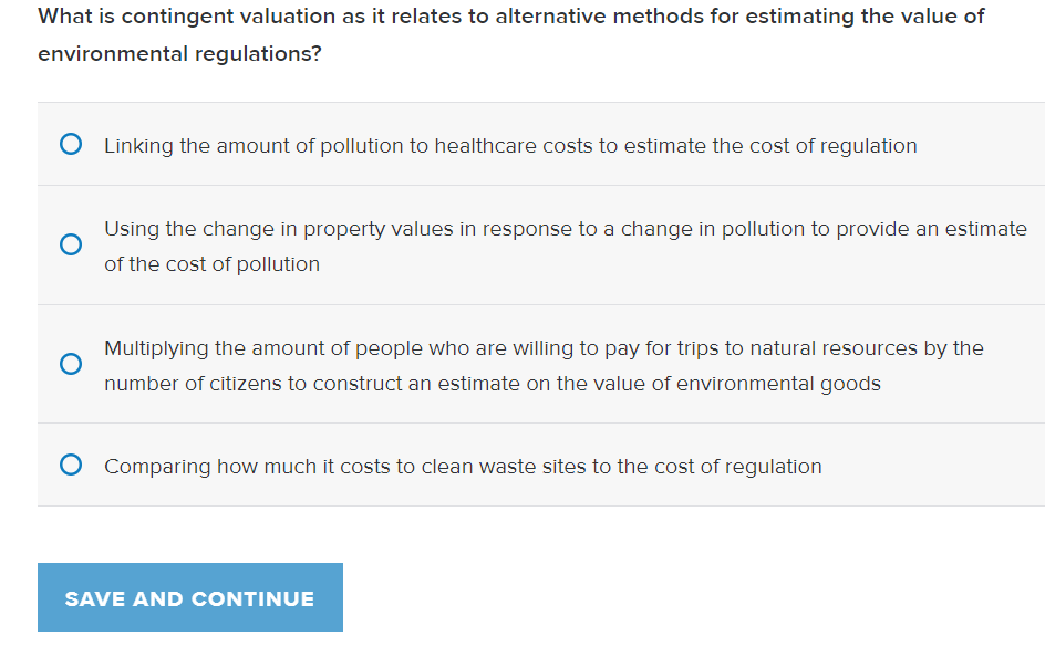 Solved What is contingent valuation as it relates to | Chegg.com