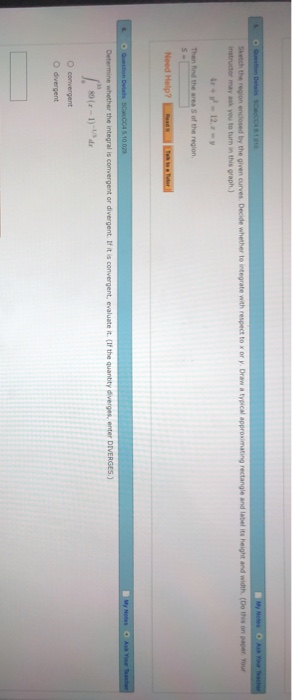 Solved to x or y. Draw a typical approximating rectangle and | Chegg.com