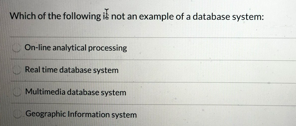 Solved Which of the following it not an example of a | Chegg.com