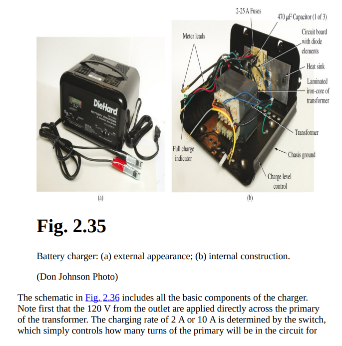 Battery charger: (a) external appearance; (b) | Chegg.com