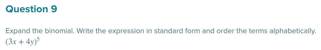 Solved Question 5 Simplify the expression. Write the | Chegg.com